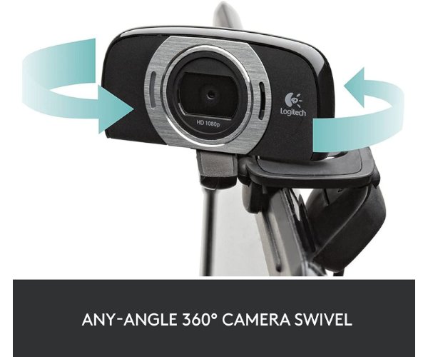 מצלמת רשת כולל מיקרופון מובנה לוג'יטק Logitech 360 Swivel FHD+MIC - U.P ...