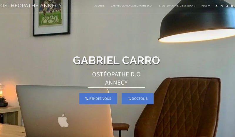 GABRIEL CARRO Ostéopathe ANNECY ; ostéopathe urgence ; lumbago;
