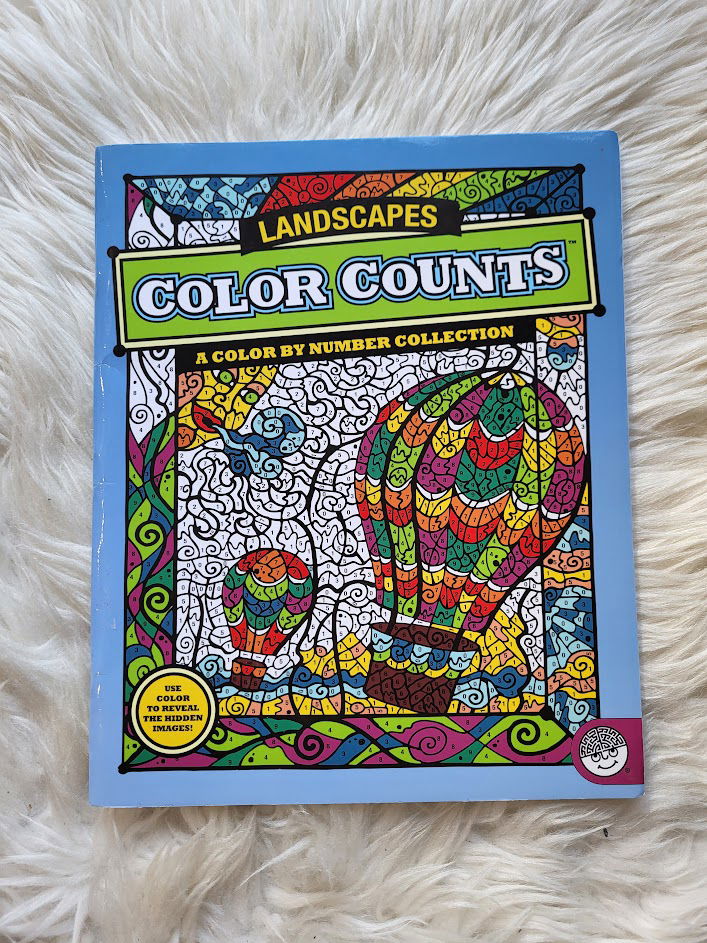 Landscapes Color Counts: A Color By Number Collection - Ex Libris Bookshop