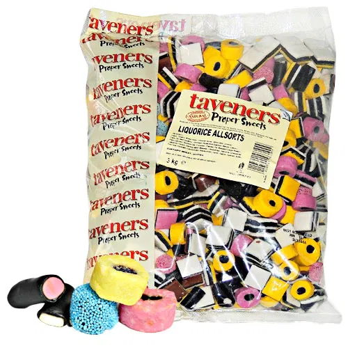 Taveners Liquorice Allsorts 500G / 1KG / 2KG / 3KG - SWEET TOOTH MEGA ...