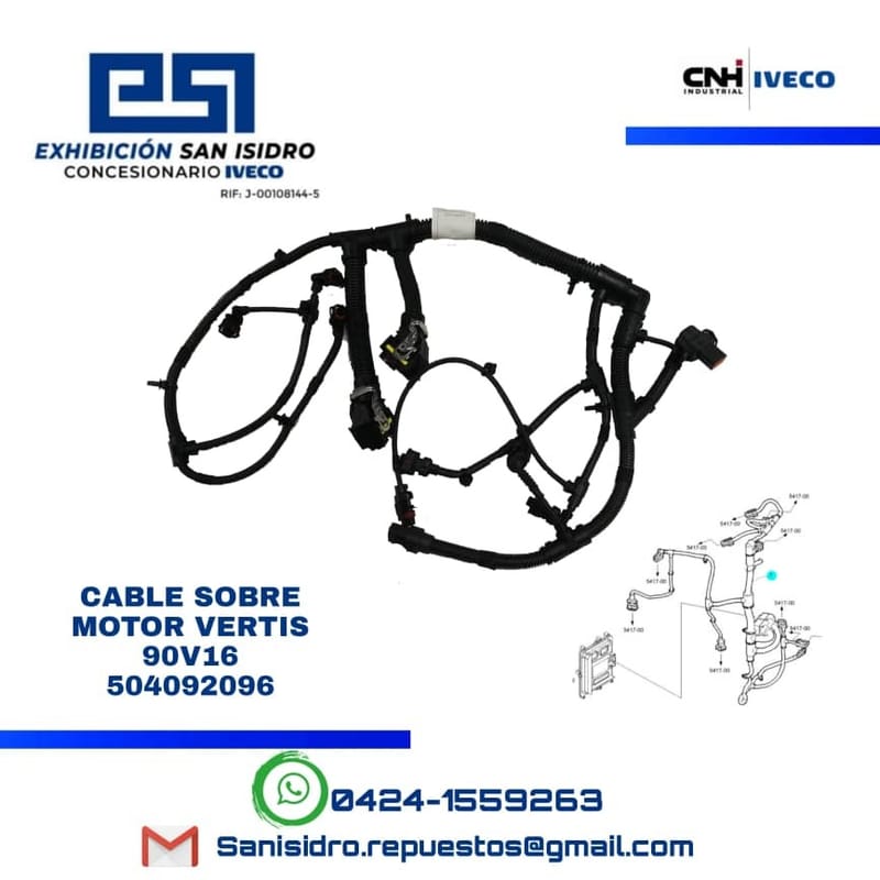 CABLE SOBRE MOTOR VERTIS 504092096