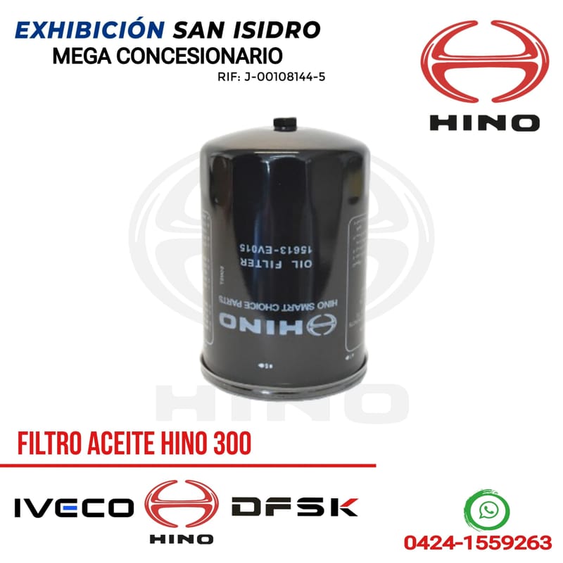 FILTRO DE ACEITE HINO 300