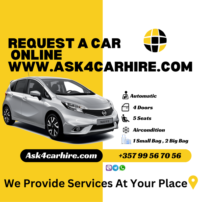 Car Rental! Deliver4U in Paphos Anywhere (hotels,Holidays Apartments)