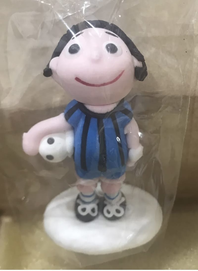 Soccer Player Cake Topper - Blue Striped Player - Sugar Craft by Rosie