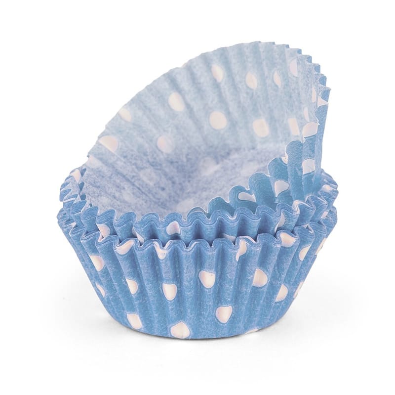 Blue Polka Dot Baking Cups - Pack of 25 - Sugar Craft by Rosie