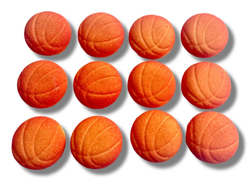 Set of 12 Basketball Edible Cake Or Cupcake Toppers - Sugar Craft by Rosie