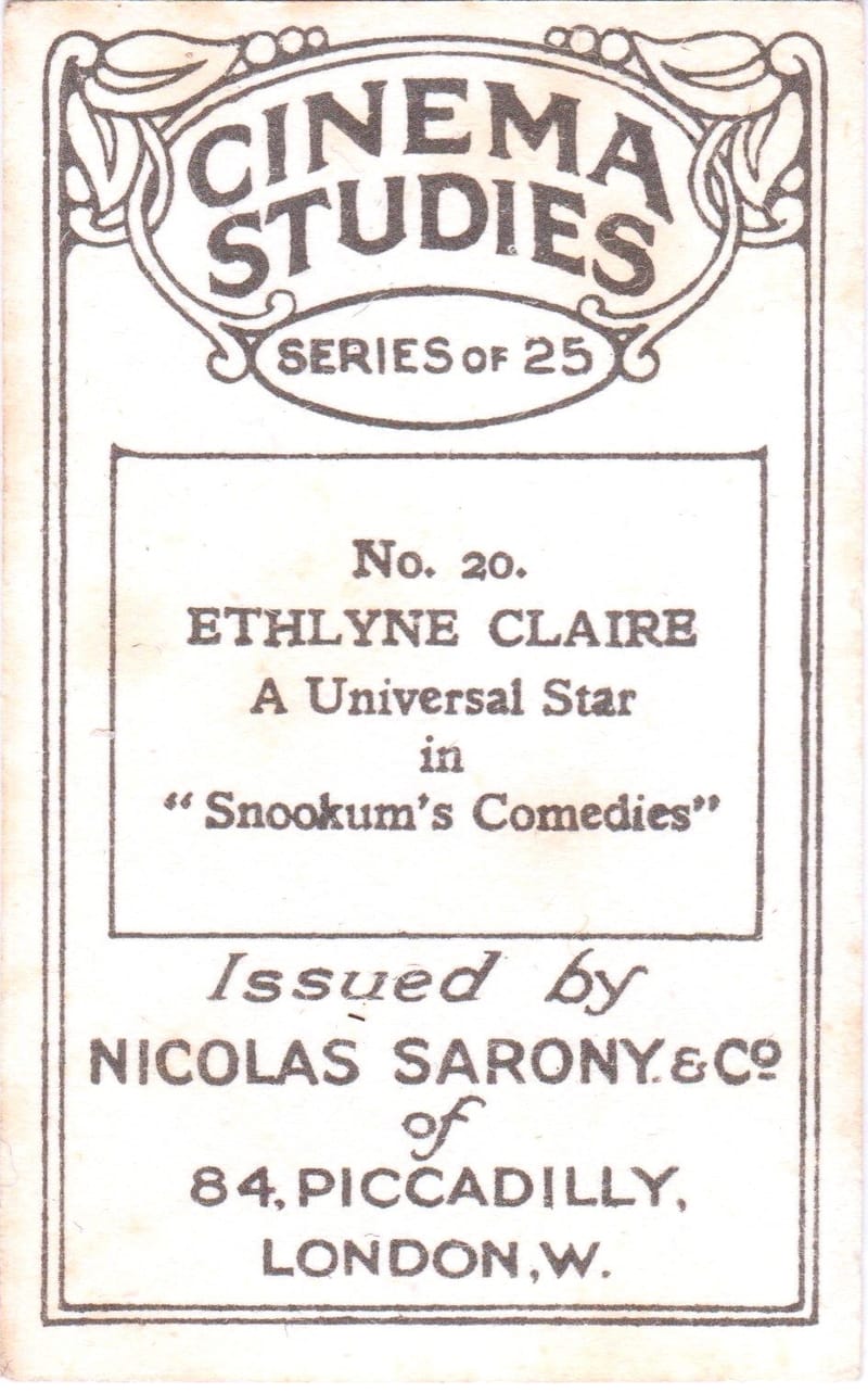 ETHLYNE CLAIRE A Universal Star in "Snookum's Comedies&quo...