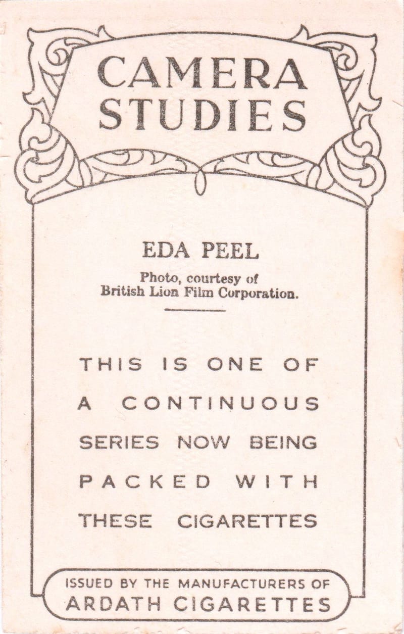 EDA PEEL - CINEMA & CIGARETTE CARDS