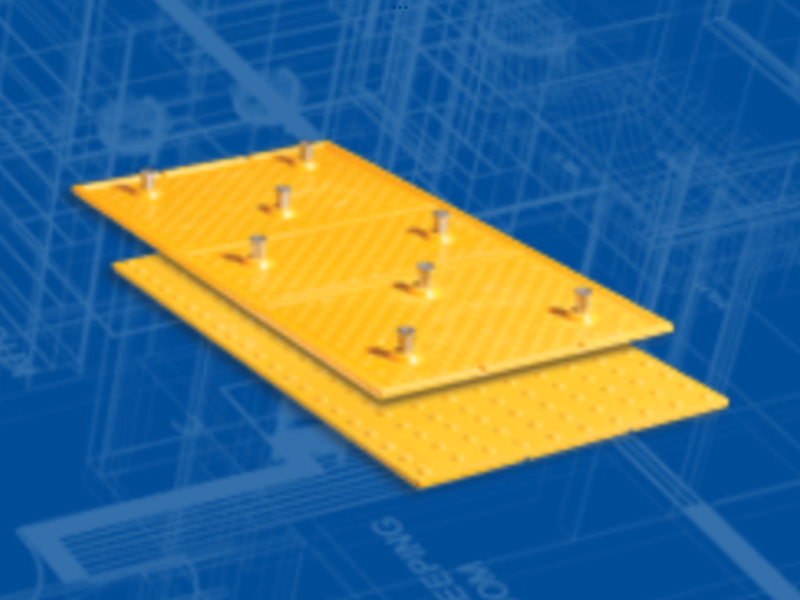 24”x48” Wet Set ADA Tile with Anchors - Seaber & Aiken