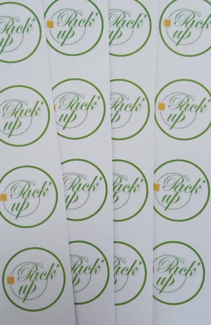 Stickers personnalisés fond blanc standards - Pack'up