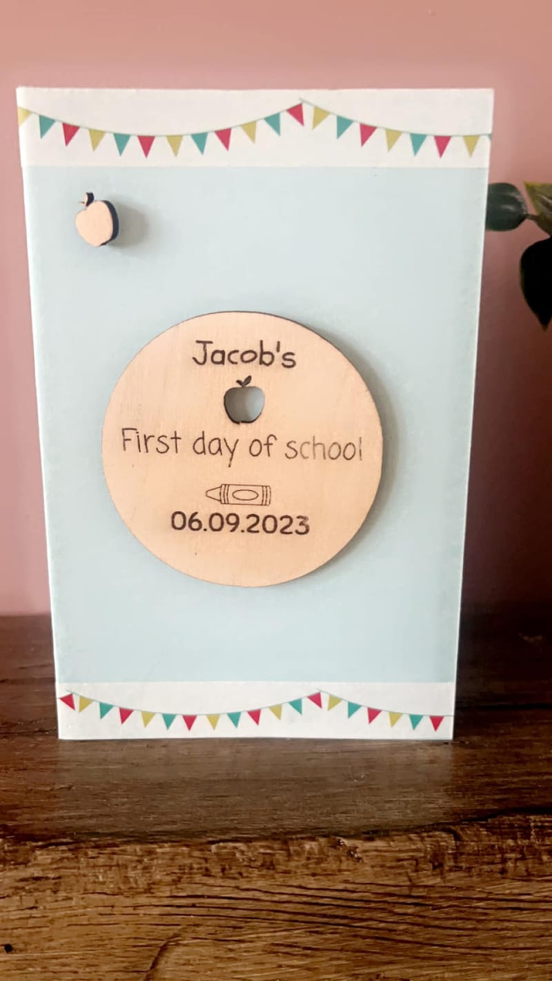 First day at School Personalised Greetings Card