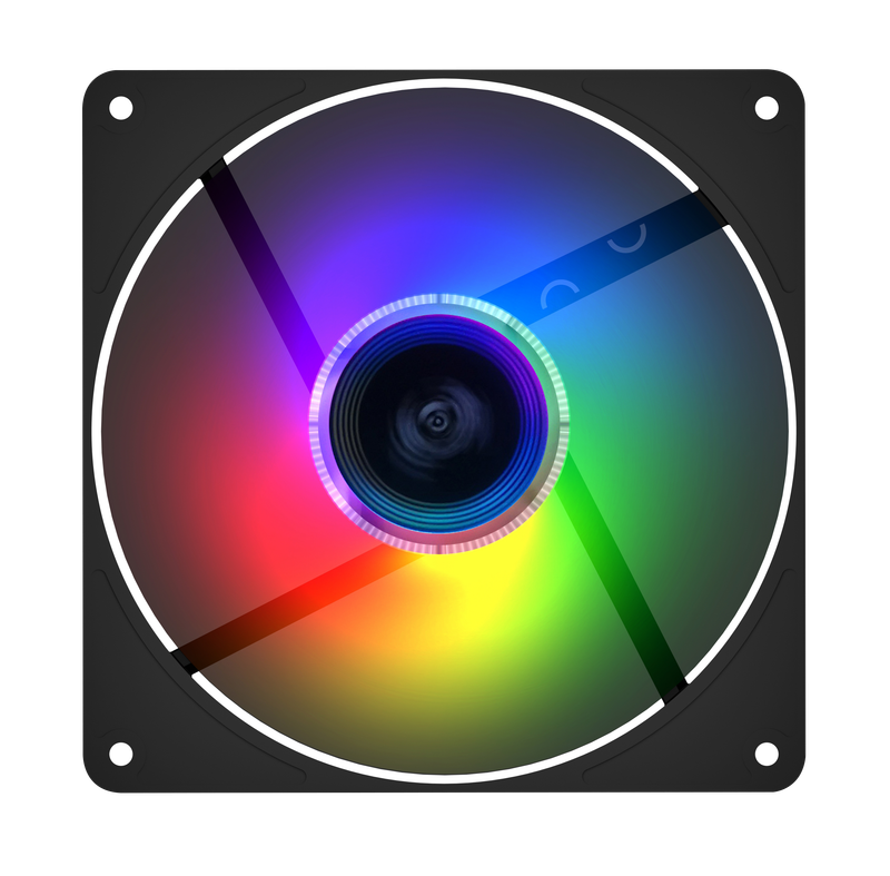 HCS HellCracks ARGB 3 x 120mm Mirror Effect Fans – 200-2000 RPM, Ideal ...