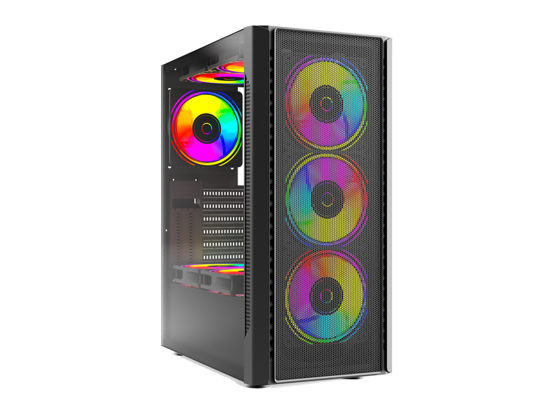 ROGUEWARE GT1 BLACK MID-TOWER TEMPERED GLASS GAMING CHASSIS