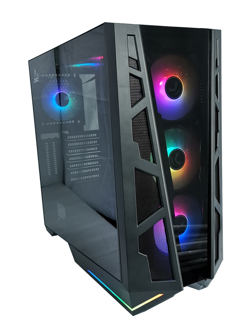 ROGUEWARE GT3 BLACK PERFORMANCE MID-TOWER TEMPERED GLASS GAMING CHASSI