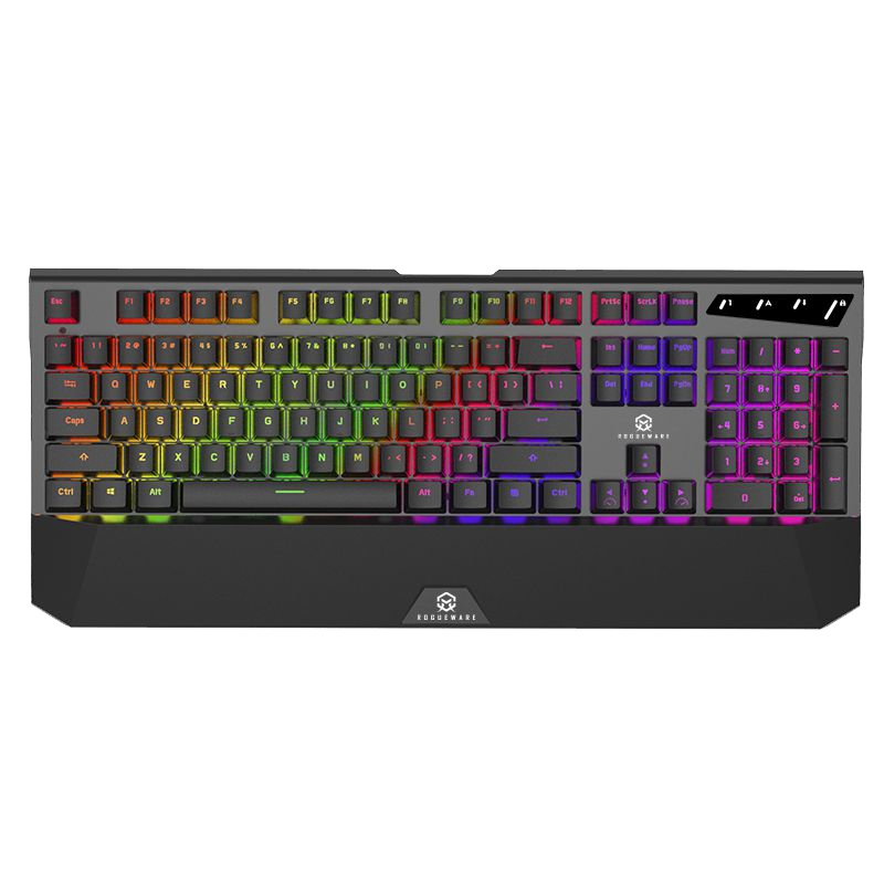 ROGUEWARE GK200 WIRED/BT RGB GAMING RED SWITCH MECHANICAL KEYBOARD