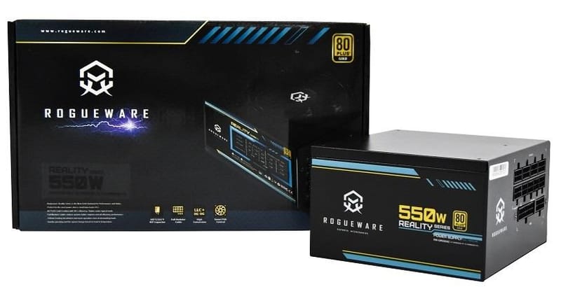 ROGUEWARE REALITY SERIES 550W FULLY MODULAR 80+ GOLD POWER SUPPLY