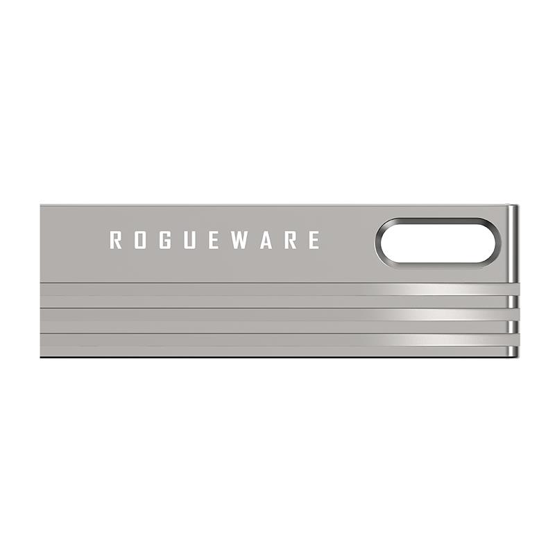 ROGUEWARE U280-U2 16GB METAL CAPLESS USB 2.0 FLASH DRIVE - SILVER