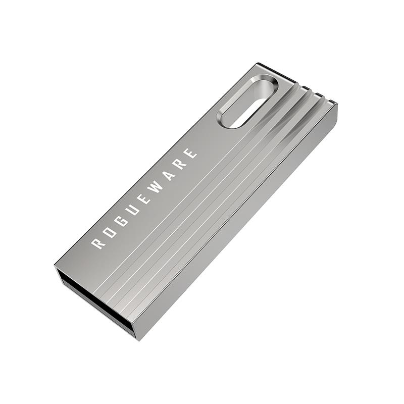ROGUEWARE U280-U2 64GB METAL CAPLESS USB 2.0 FLASH DRIVE - SILVER