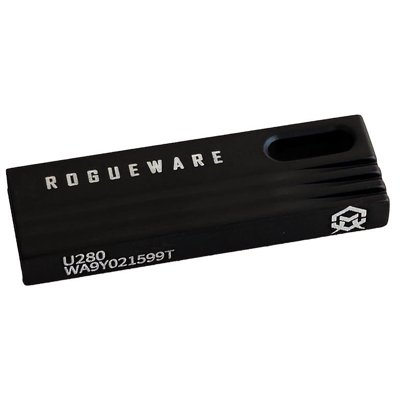 ROGUEWARE U280-U3 128GB METAL CAPLESS USB 3.0 FLASH DRIVE - BLACK