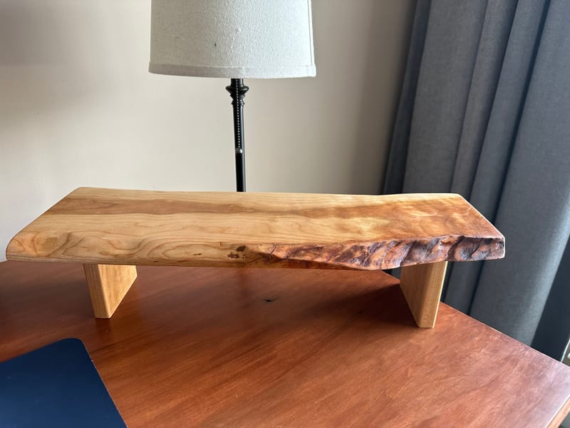 Live-edge Cherry Wood Display Stand or Small-width Monitor Stand ...