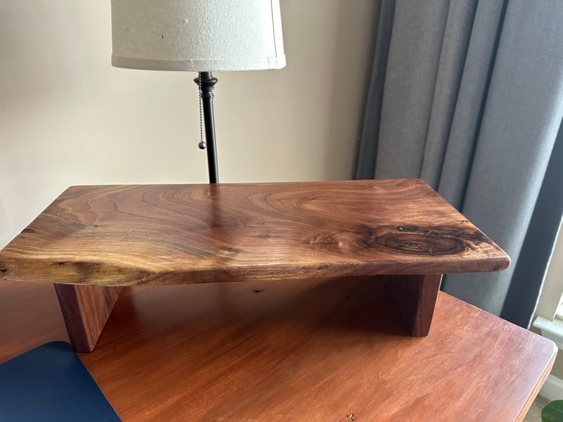 Live-edge Cherry Wood Display Stand or Small-width Monitor Stand ...