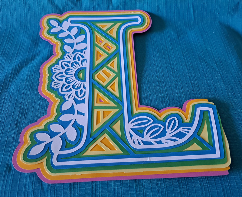 Monogram Cutout Paper Craft - The Forgotten Craft