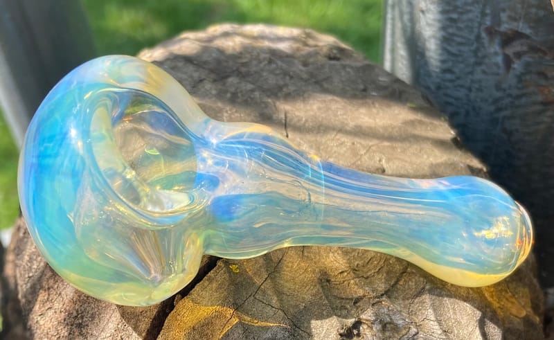 SP-240: Multi Color Fumed 3-Hole Pipe. - Shockers Glass Studio