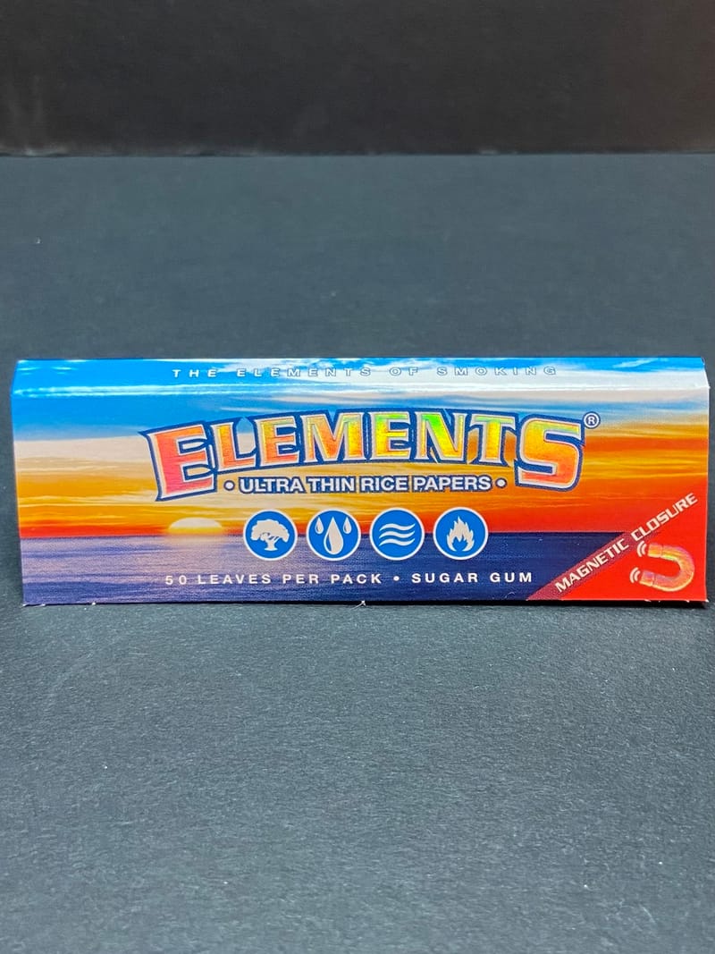 Elements 1 1/4” Rice Cigarette Rolling Papers. - Shockers Glass Studio