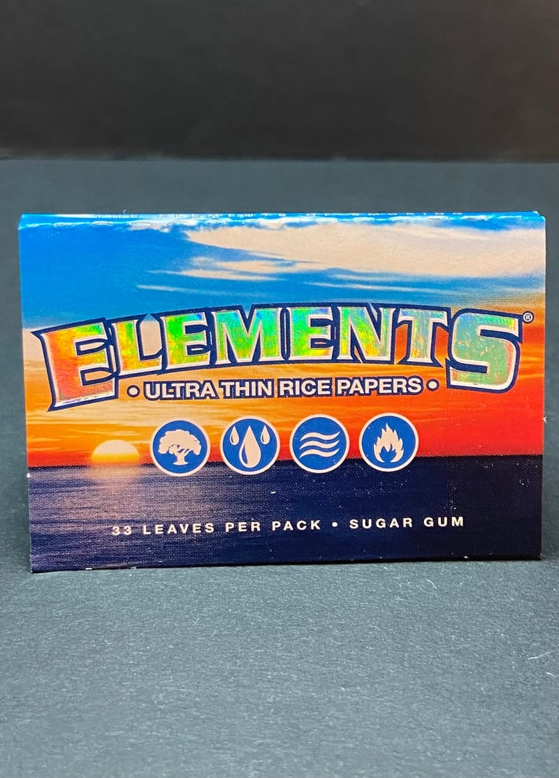 Elements 1 1/2” Rice Cigarette Rolling Papers. - Shockers Glass Studio