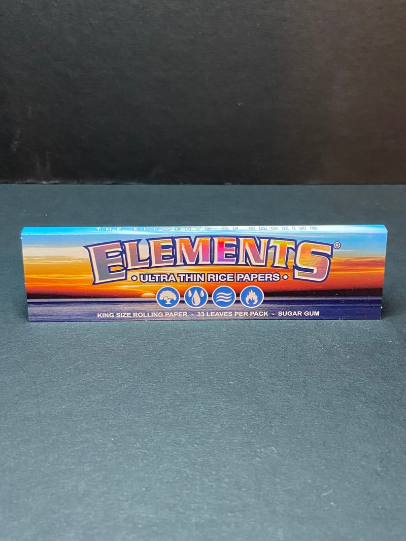 Elements King Size (110 mm) Rice Cigarette Rolling Papers. - Shockers Glass Studio