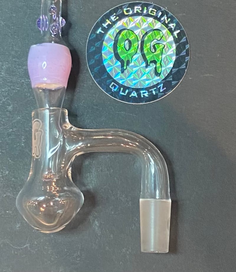 #61 OG Quartz 14mm Banger With Standard Clear Carb cap and A...