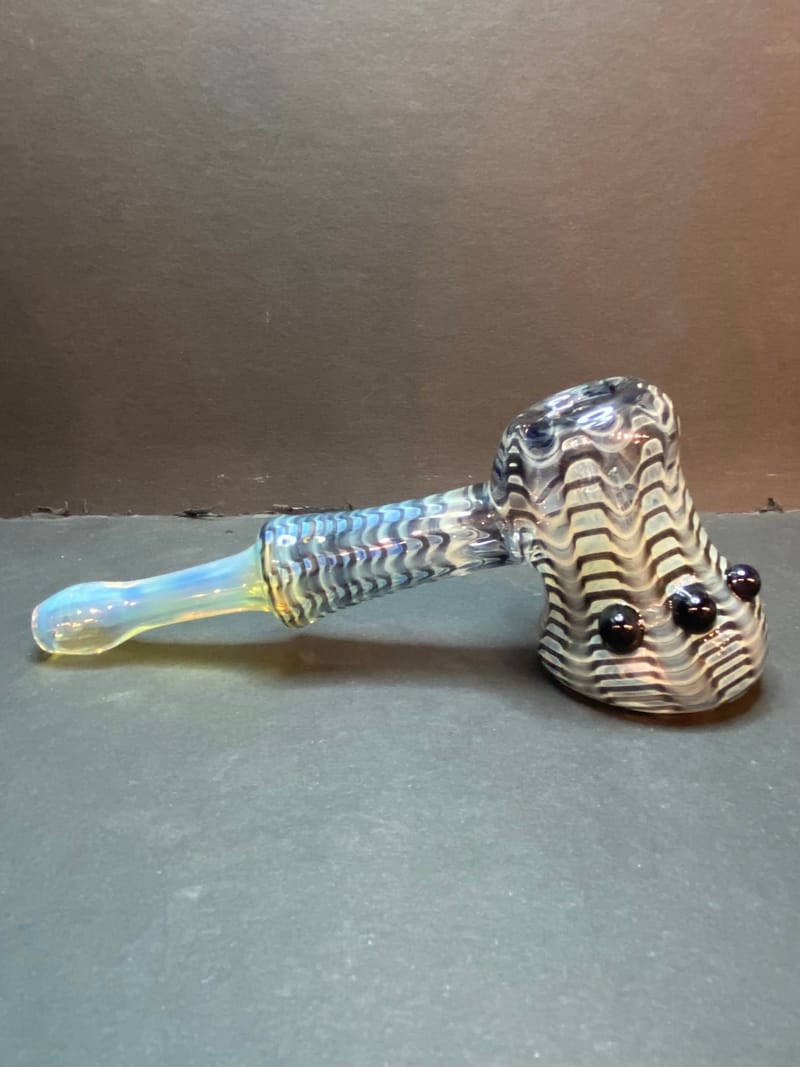 Bub-25: Single Color Fumed Hammer Bubbler. - Shockers Glass Studio