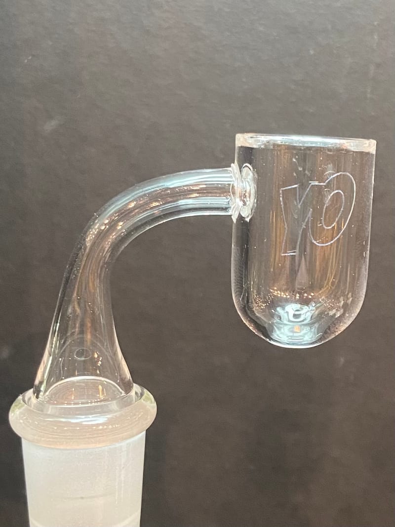 19mm / 90 Degree Male 25mm Round Bottom Banger. - Shockers Glass Studio