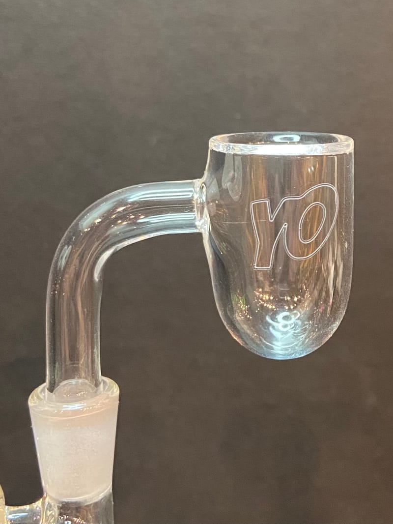 10mm / 90 Degree Male 25mm Round Bottom Banger. - Shockers Glass Studio