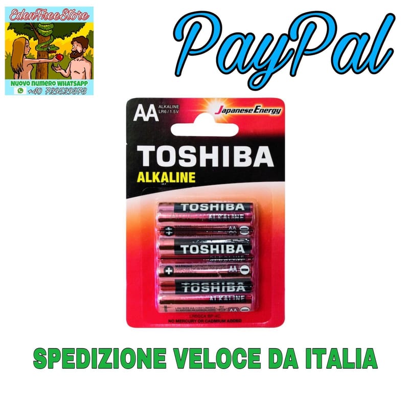BATTERIE TOSHIBA ALKALINE STILO AA IN BOX DA 12 CONFEZIONI