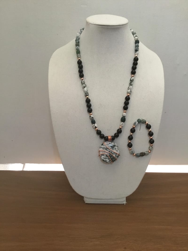 Tree Agate / Black Tourmaline & Copper - 8th Chakra Crystals