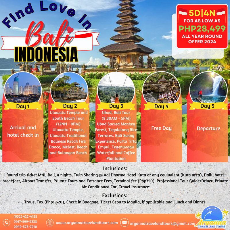 BALI, INDONESIA - ARYANNA TRAVEL AND TOURS