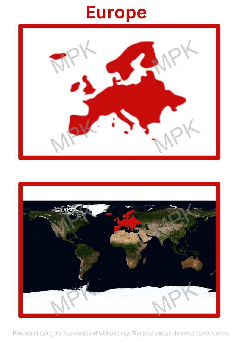 Europe Continental Folder (printed) - Montessori Printables Kenya
