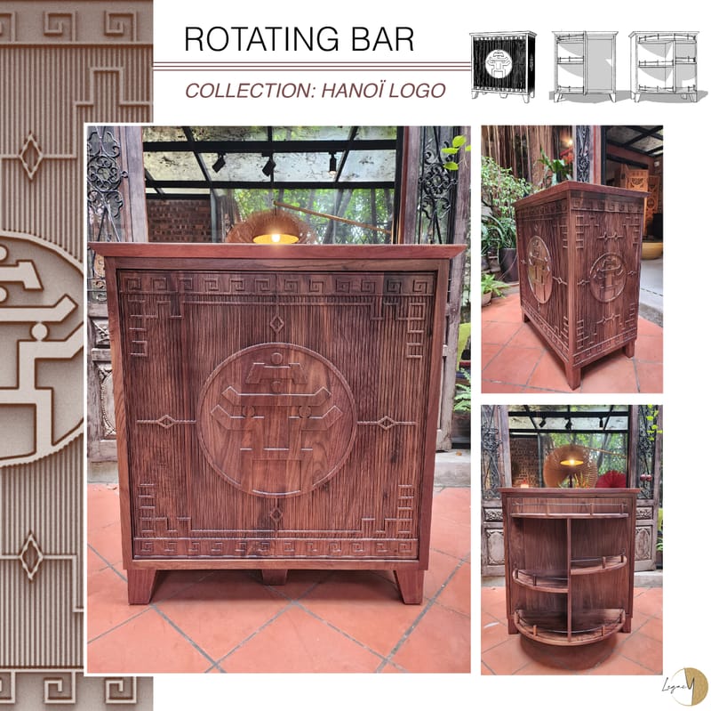 Hanoi Logo - Rotating Bar Cabinet