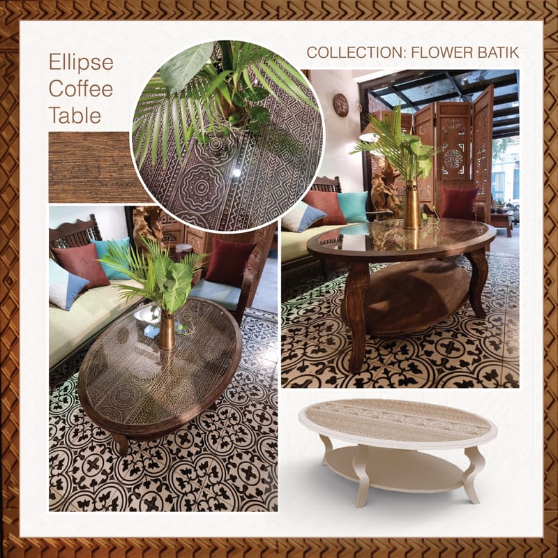 Ellipse Batik Coffee Table