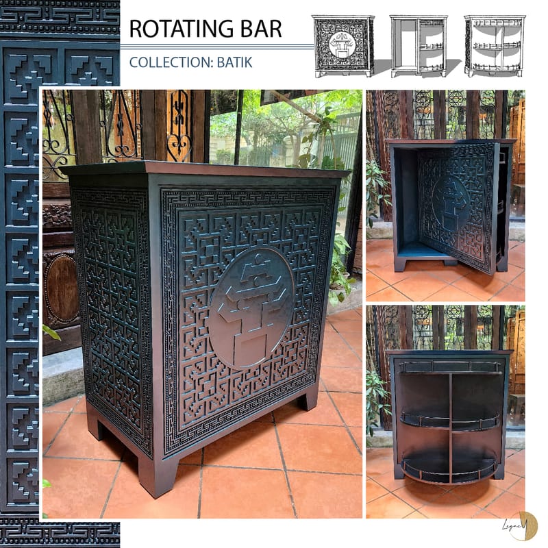 Rotating Bar Cabinets - Legacy Handmade Furniture