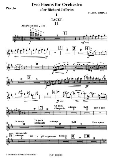 Bridge, Frank Two Poems for Orchestra after Richard Jefferies Set of...