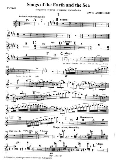 Ashbridge, David Songs of the Earth and the Sea Set of parts...