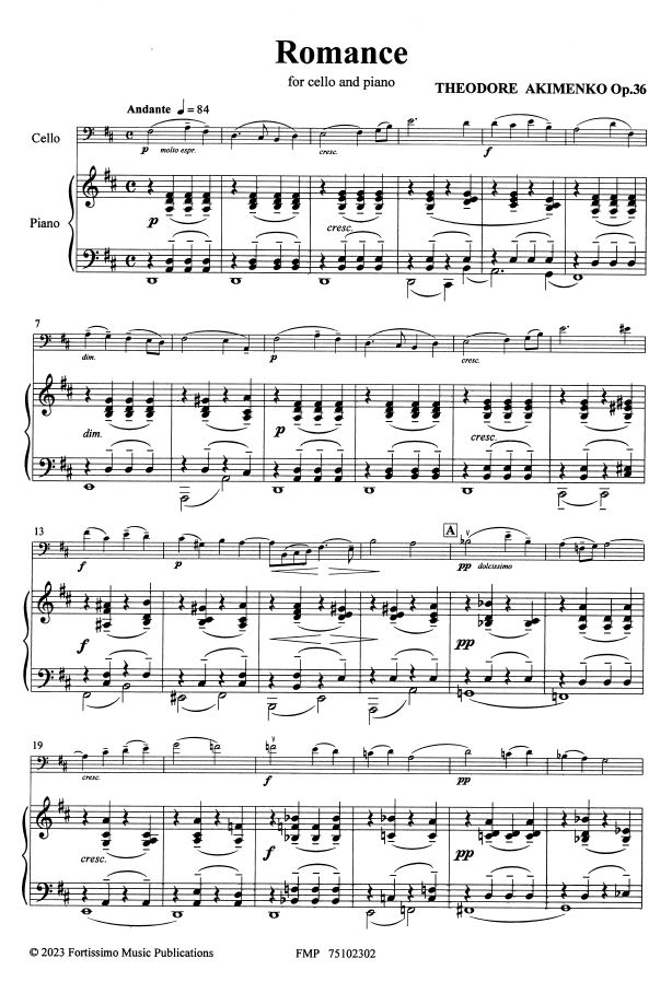 Ashbridge, David The Godfather Variations for solo cello and piano