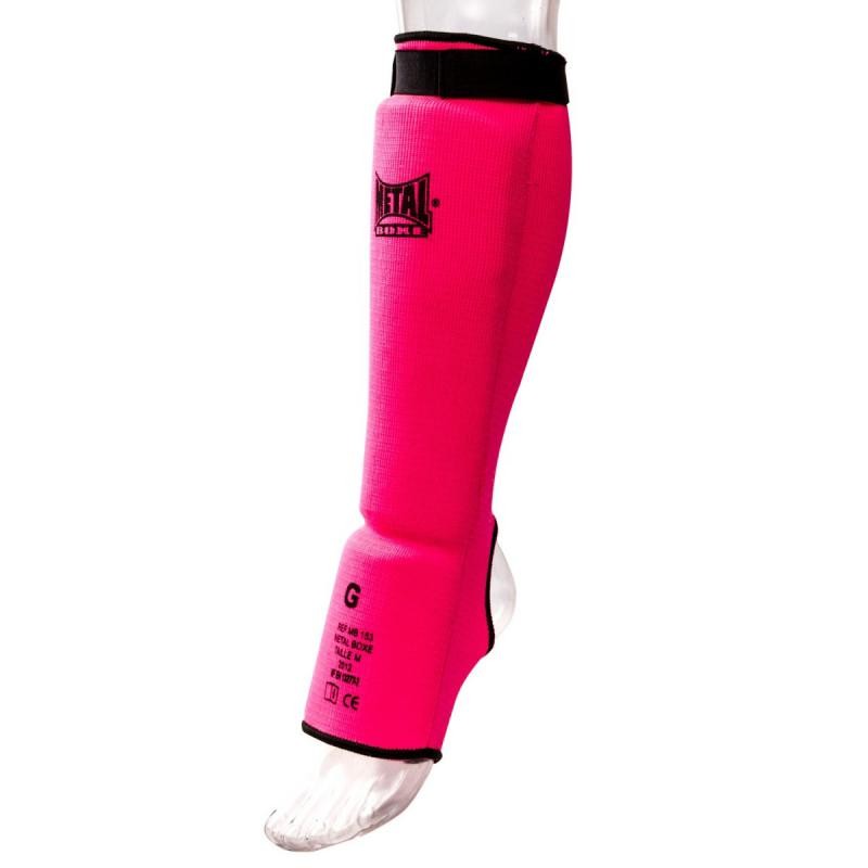 PROTÈGE TIBIA-PIED EN MOUSSE ROSE - METAL BOXE