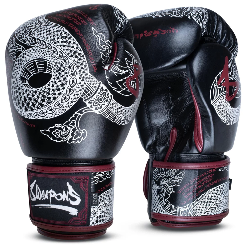 GANT DE BOXE CUIR "SAK YANT NAGA" - 8 WEAPONS