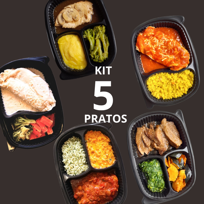 Kit 5 Refeições Completas Light 340g - Tie Congelados