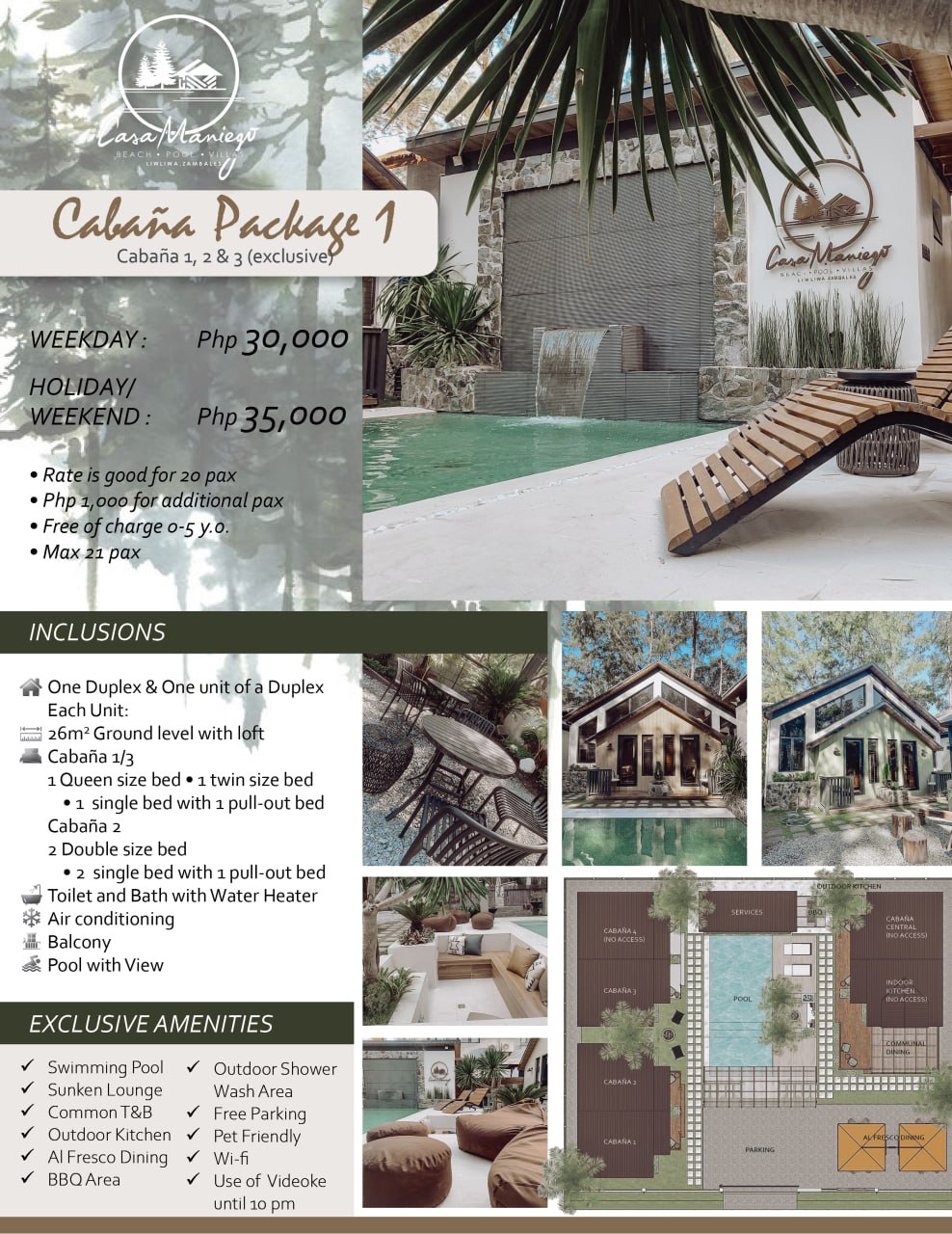 Cabana Package 1 - Casa Maniego