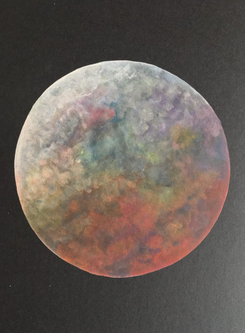 Original watercolour Moon Paintings
