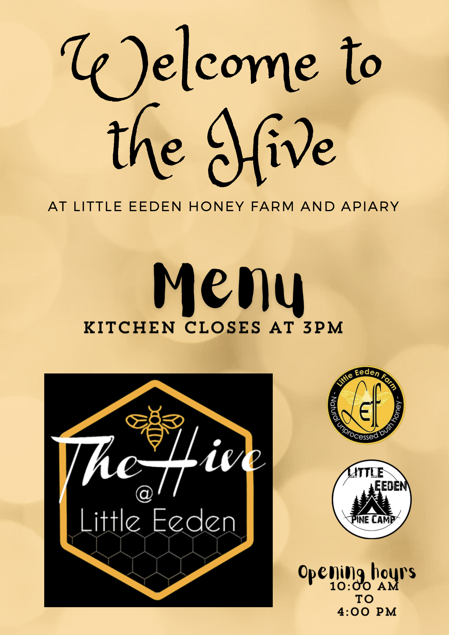The Hive Menu - Little Eeden Farm Honey